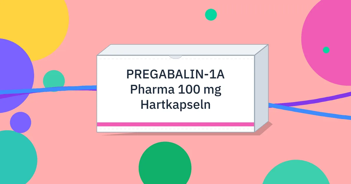 Symbolbild: Packung mit der Aufschrift PREGABALIN-1A Pharma 100 mg Hartkapseln (PZN 10973117) – Verfügbarkeit und Bezug in Apotheken in Frankfurt am Main