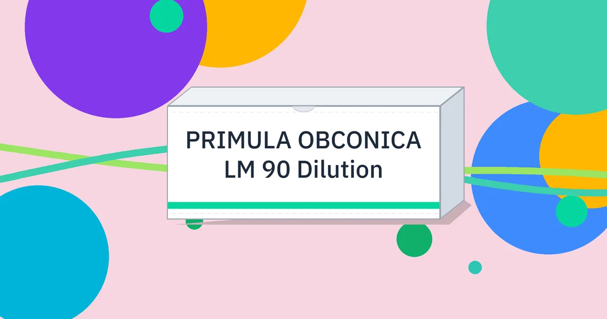 Symbolbild: Packung mit der Aufschrift PRIMULA OBCONICA LM 90 Dilution (PZN 13667326) – Verfügbarkeit und Bezug in Apotheken in Frankfurt am Main