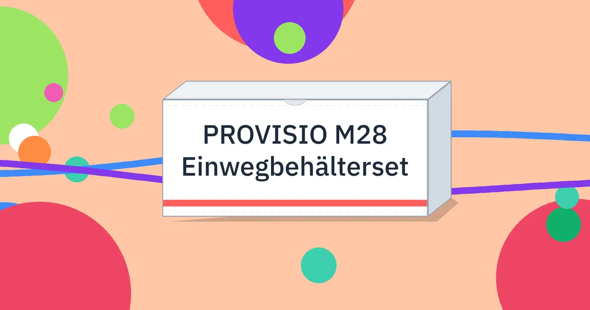 Symbolbild: Packung mit der Aufschrift PROVISIO M28 Einwegbehälterset (PZN 14016105) – Verfügbarkeit und Bezug in Apotheken in Frankfurt am Main