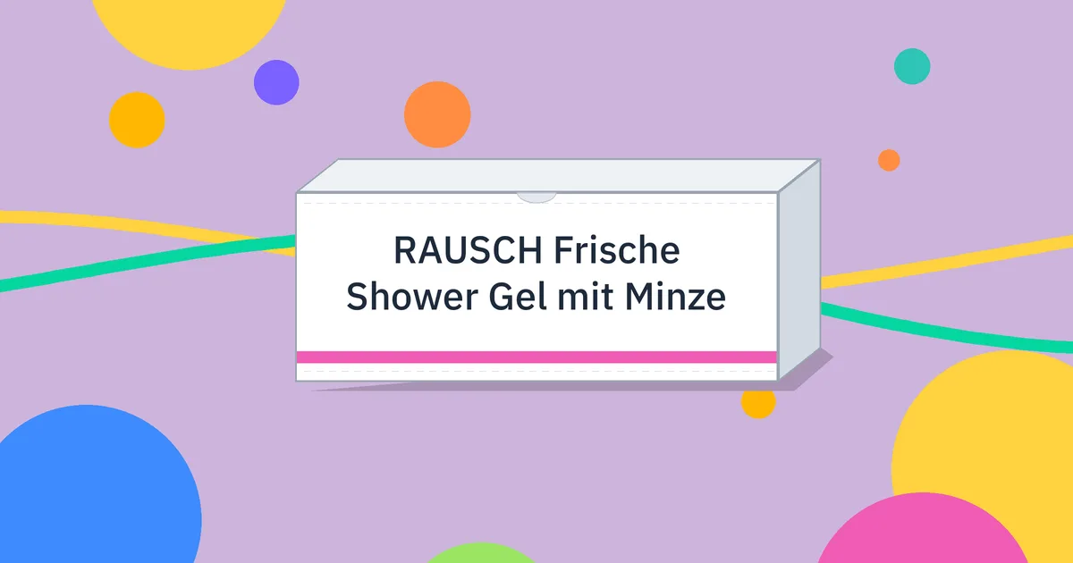 Symbolbild: Packung mit der Aufschrift RAUSCH Frische Shower Gel mit Minze (PZN 18742989) – Verfügbarkeit und Bezug in Apotheken in Frankfurt am Main