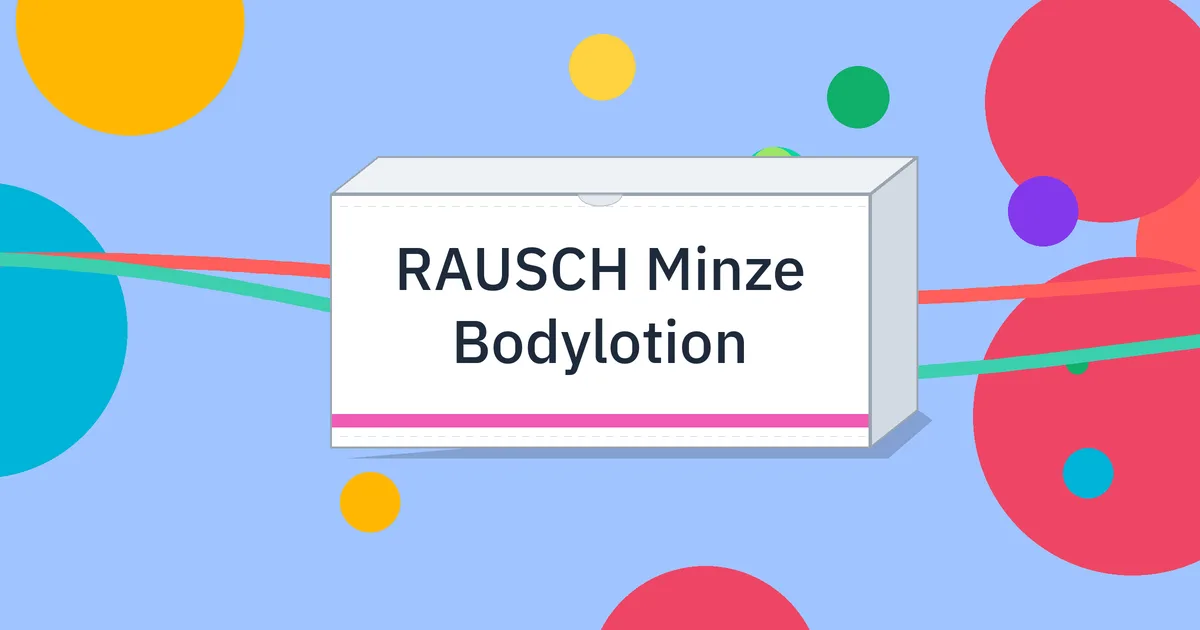 Symbolbild: Packung mit der Aufschrift RAUSCH Minze Bodylotion (PZN 15197089) – Verfügbarkeit und Bezug in Apotheken in Frankfurt am Main