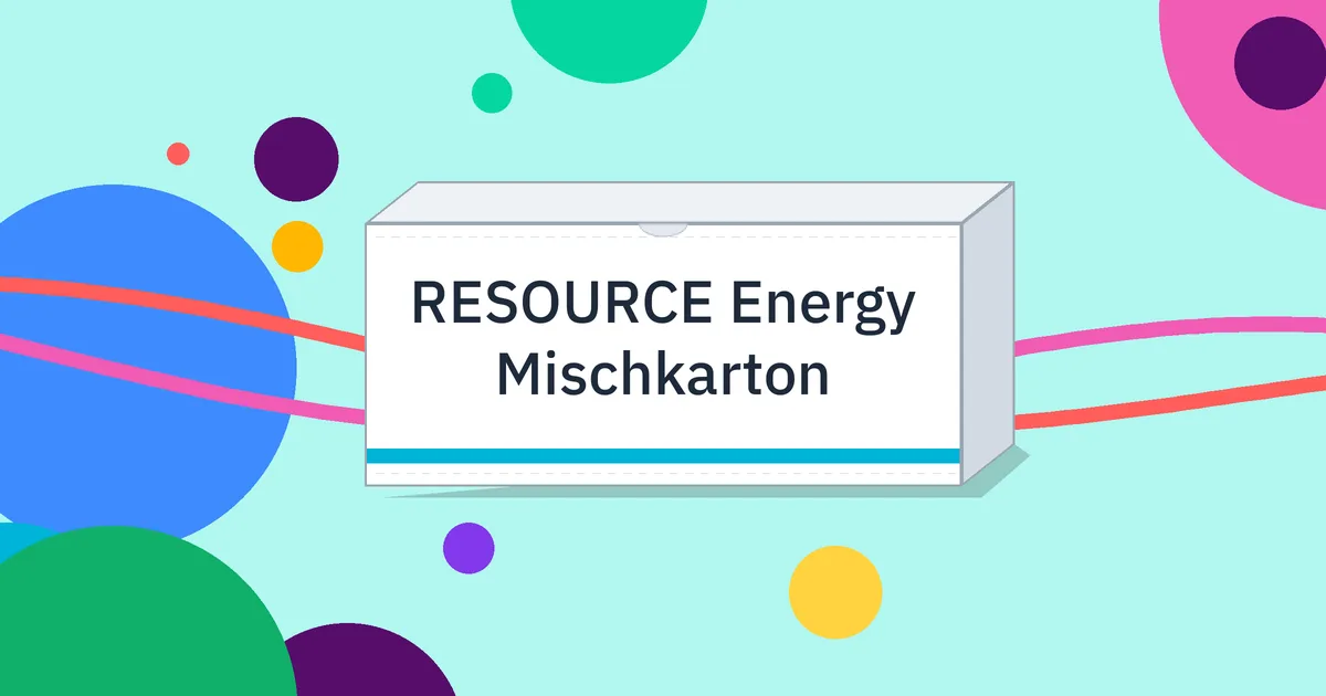 Symbolbild: Packung mit der Aufschrift RESOURCE Energy Mischkarton (PZN 06101593) – Verfügbarkeit und Bezug in Apotheken in Frankfurt am Main