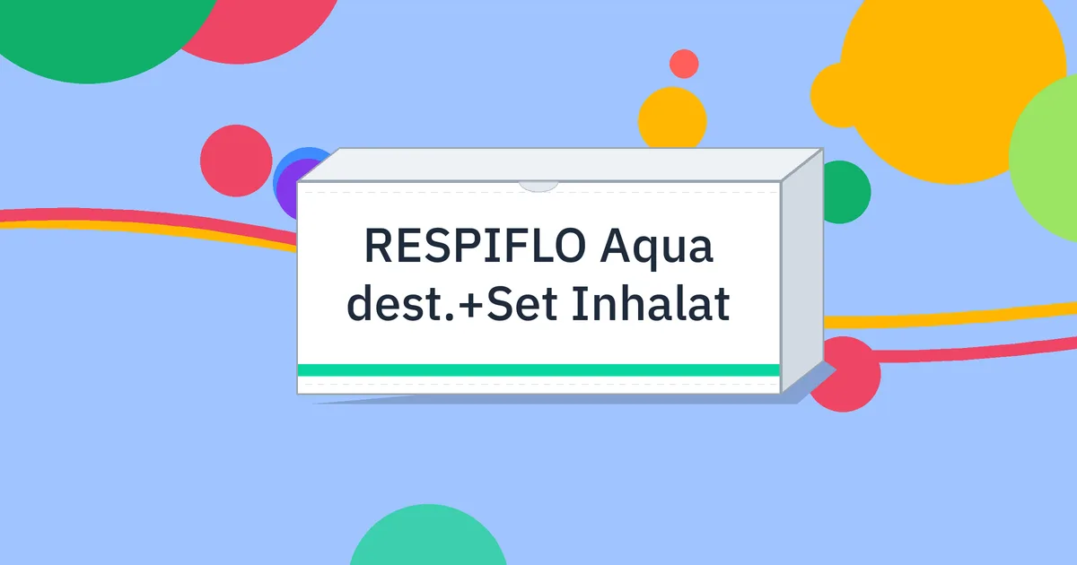Symbolbild: Packung mit der Aufschrift RESPIFLO Aqua dest.+Set Inhalat (PZN 06300134) – Verfügbarkeit und Bezug in Apotheken in Frankfurt am Main