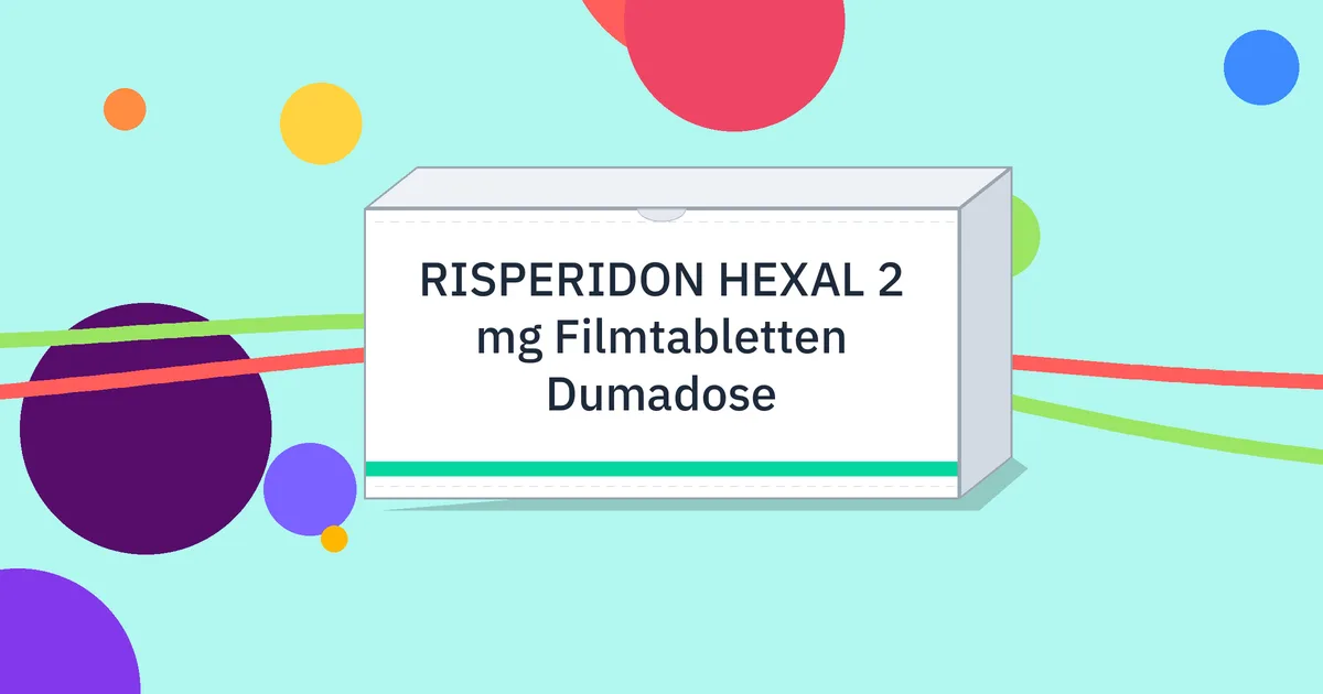 Symbolbild: Packung mit der Aufschrift RISPERIDON HEXAL 2 mg Filmtabletten Dumadose (PZN 17421007) – Verfügbarkeit und Bezug in Apotheken in Frankfurt am Main