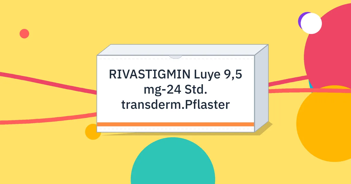 Symbolbild: Packung mit der Aufschrift RIVASTIGMIN Luye 9,5 mg-24 Std. transderm.Pflaster (PZN 12147346) – Verfügbarkeit und Bezug in Apotheken in Frankfurt am Main