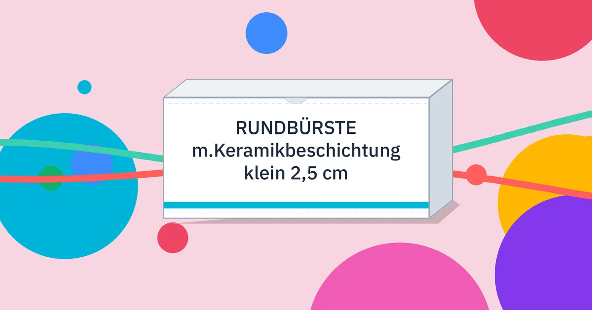 Symbolbild: Packung mit der Aufschrift RUNDBÜRSTE m.Keramikbeschichtung klein 2,5 cm (PZN 17289453) – Verfügbarkeit und Bezug in Apotheken in Frankfurt am Main