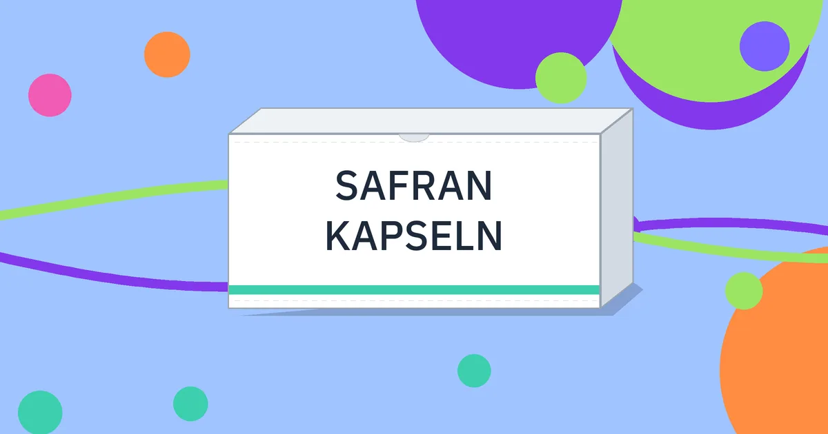 Symbolbild: Packung mit der Aufschrift SAFRAN KAPSELN (PZN 06055479) – Verfügbarkeit und Bezug in Apotheken in Frankfurt am Main