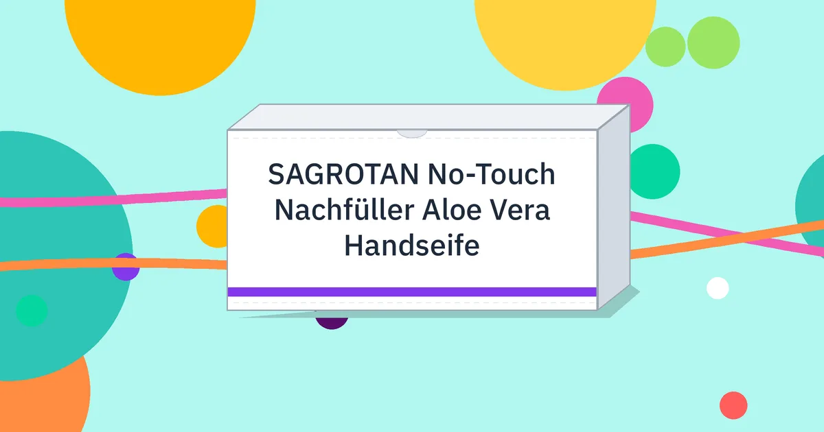 Symbolbild: Packung mit der Aufschrift SAGROTAN No-Touch Nachfüller Aloe Vera Handseife (PZN 04787221) – Verfügbarkeit und Bezug in Apotheken in Frankfurt am Main