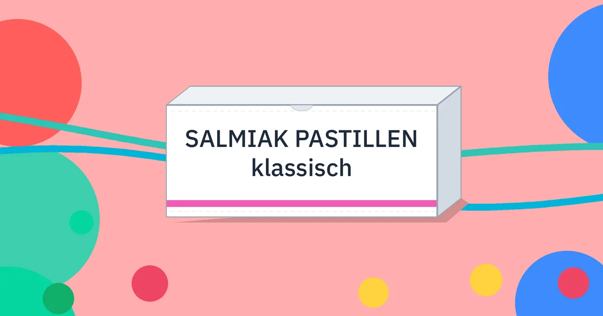 Symbolbild: Packung mit der Aufschrift SALMIAK PASTILLEN klassisch (PZN 02214679) – Verfügbarkeit und Bezug in Apotheken in Frankfurt am Main