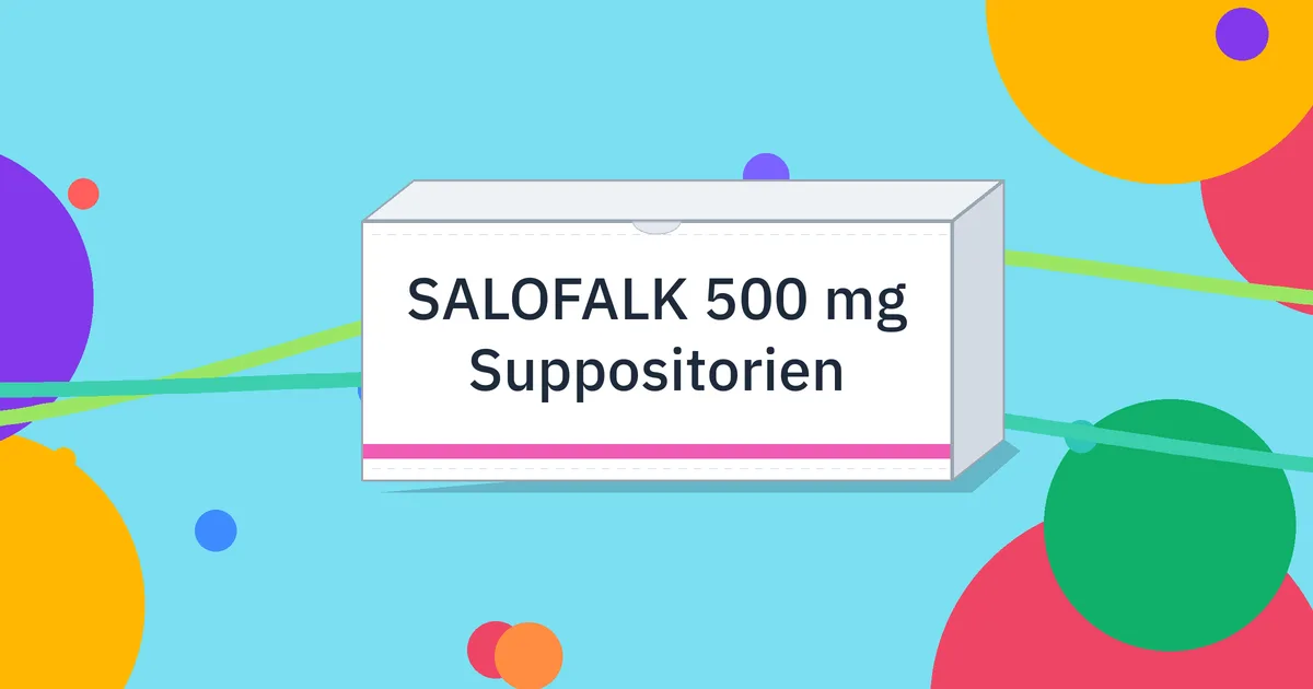 Symbolbild: Packung mit der Aufschrift SALOFALK 500 mg Suppositorien (PZN 09204980) – Verfügbarkeit und Bezug in Apotheken in Frankfurt am Main