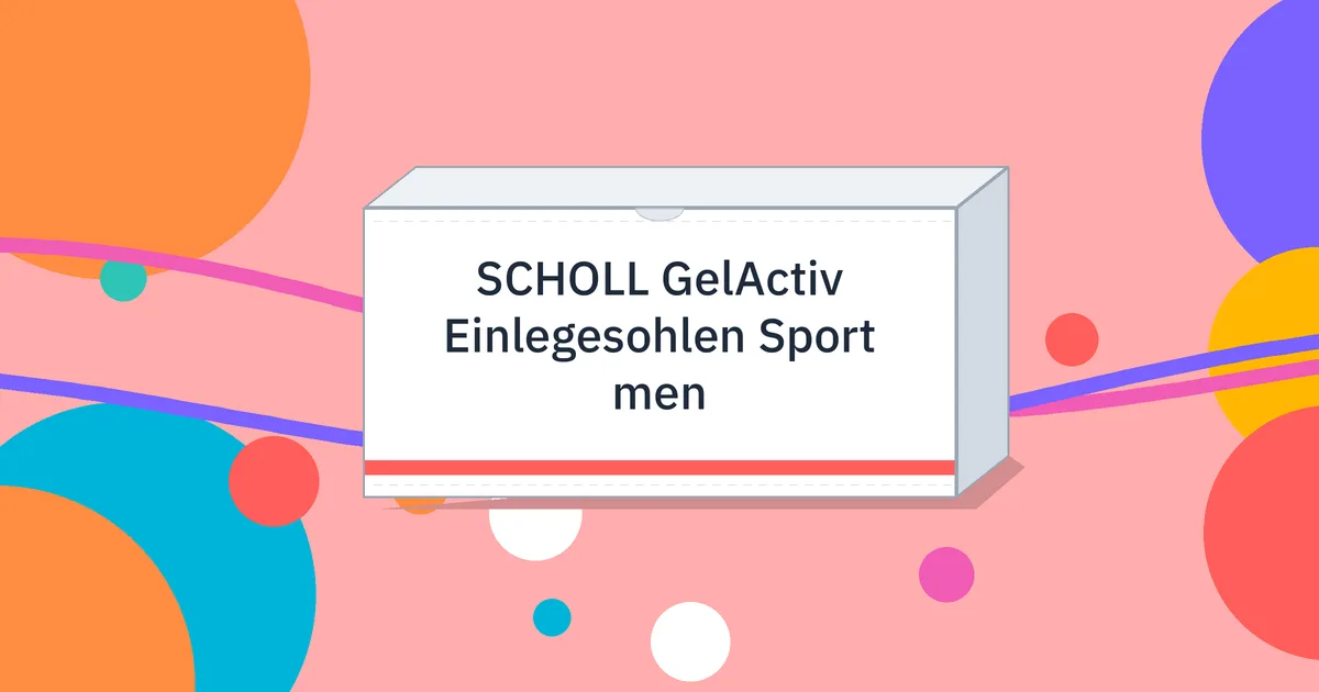 Symbolbild: Packung mit der Aufschrift SCHOLL GelActiv Einlegesohlen Sport men (PZN 10820997) – Verfügbarkeit und Bezug in Apotheken in Frankfurt am Main