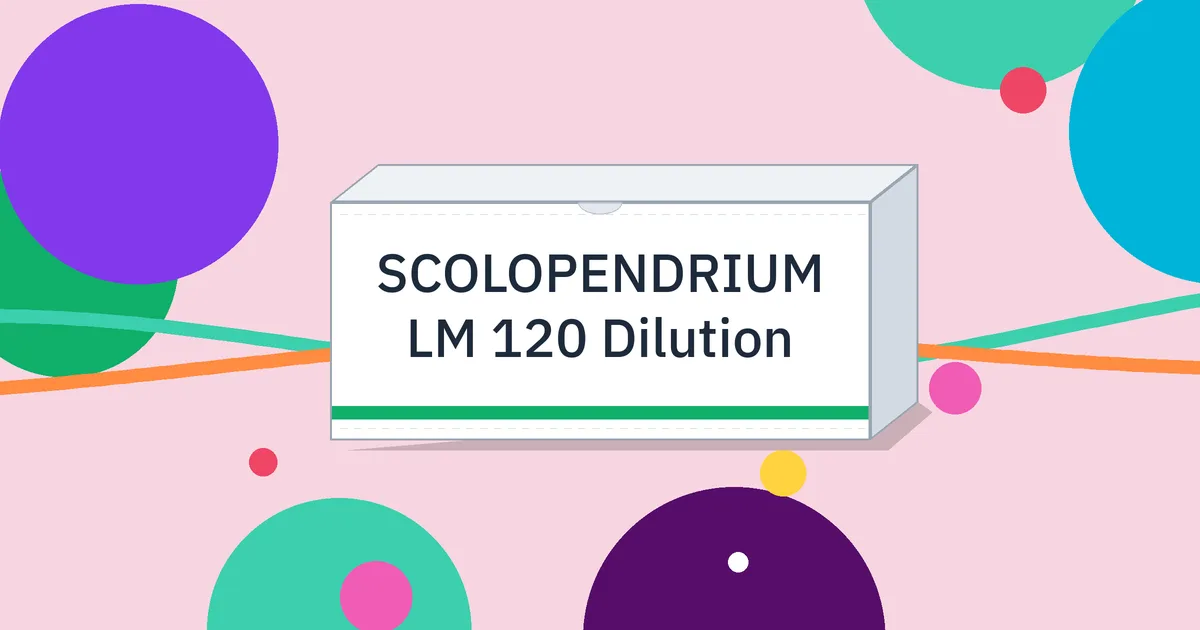 Symbolbild: Packung mit der Aufschrift SCOLOPENDRIUM LM 120 Dilution (PZN 13690851) – Verfügbarkeit und Bezug in Apotheken in Frankfurt am Main
