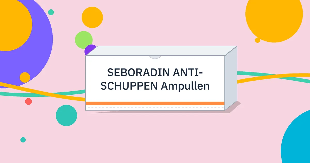 Symbolbild: Packung mit der Aufschrift SEBORADIN ANTI-SCHUPPEN Ampullen (PZN 18402584) – Verfügbarkeit und Bezug in Apotheken in Frankfurt am Main