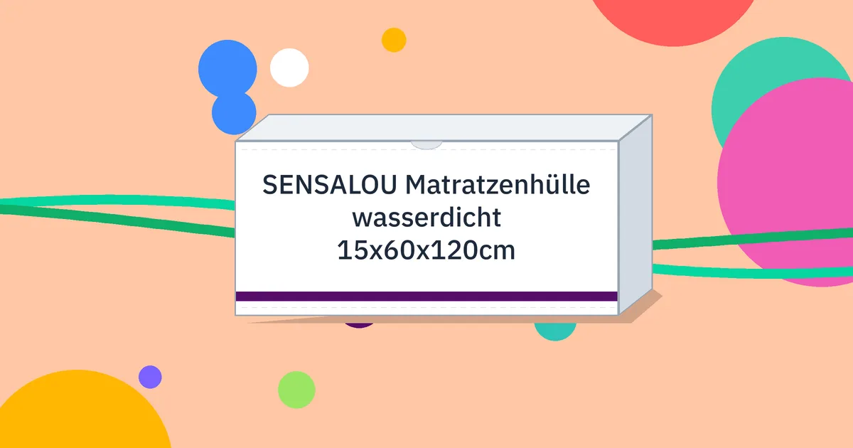Symbolbild: Packung mit der Aufschrift SENSALOU Matratzenhülle wasserdicht 15x60x120cm (PZN 20739032) – Verfügbarkeit und Bezug in Apotheken in Frankfurt am Main