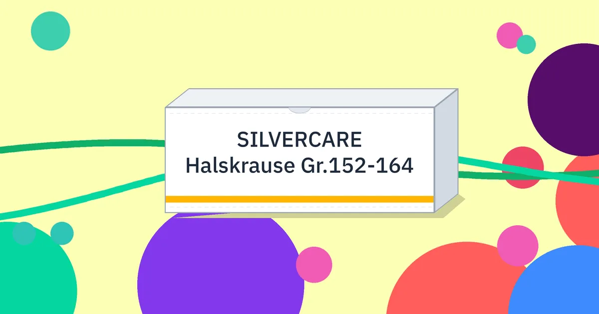 Symbolbild: Packung mit der Aufschrift SILVERCARE Halskrause Gr.152-164 (PZN 09271025) – Verfügbarkeit und Bezug in Apotheken in Frankfurt am Main