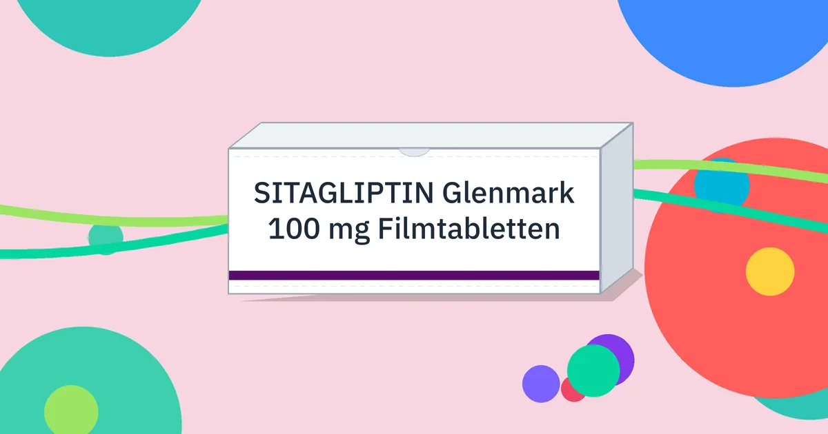 Symbolbild: Packung mit der Aufschrift SITAGLIPTIN Glenmark 100 mg Filmtabletten (PZN 17974083) – Verfügbarkeit und Bezug in Apotheken in Frankfurt am Main