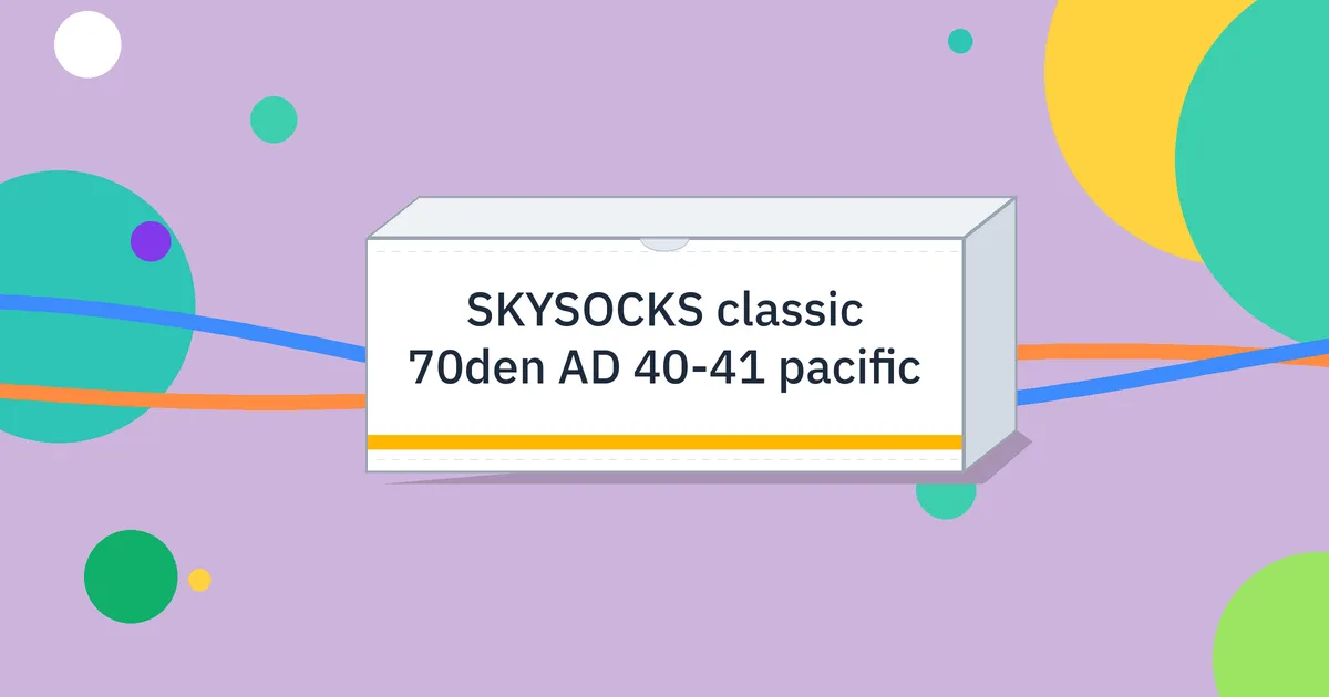 Symbolbild: Packung mit der Aufschrift SKYSOCKS classic 70den AD 40-41 pacific (PZN 18897628) – Verfügbarkeit und Bezug in Apotheken in Frankfurt am Main