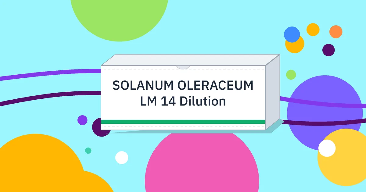 Symbolbild: Packung mit der Aufschrift SOLANUM OLERACEUM LM 14 Dilution (PZN 13193354) – Verfügbarkeit und Bezug in Apotheken in Frankfurt am Main