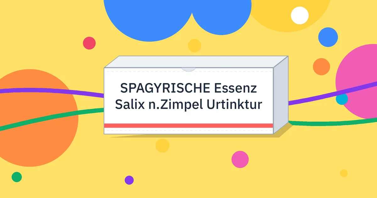 Symbolbild: Packung mit der Aufschrift SPAGYRISCHE Essenz Salix n.Zimpel Urtinktur (PZN 18768925) – Verfügbarkeit und Bezug in Apotheken in Frankfurt am Main
