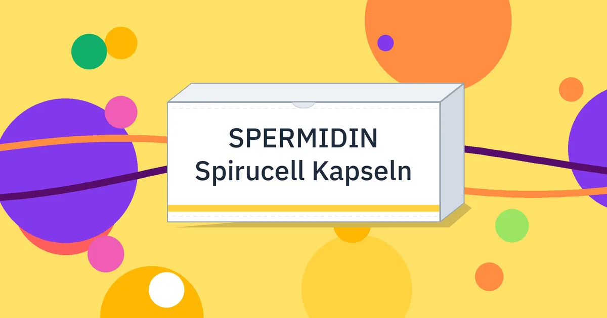Symbolbild: Packung mit der Aufschrift SPERMIDIN Spirucell Kapseln (PZN 16824660) – Verfügbarkeit und Bezug in Apotheken in Frankfurt am Main