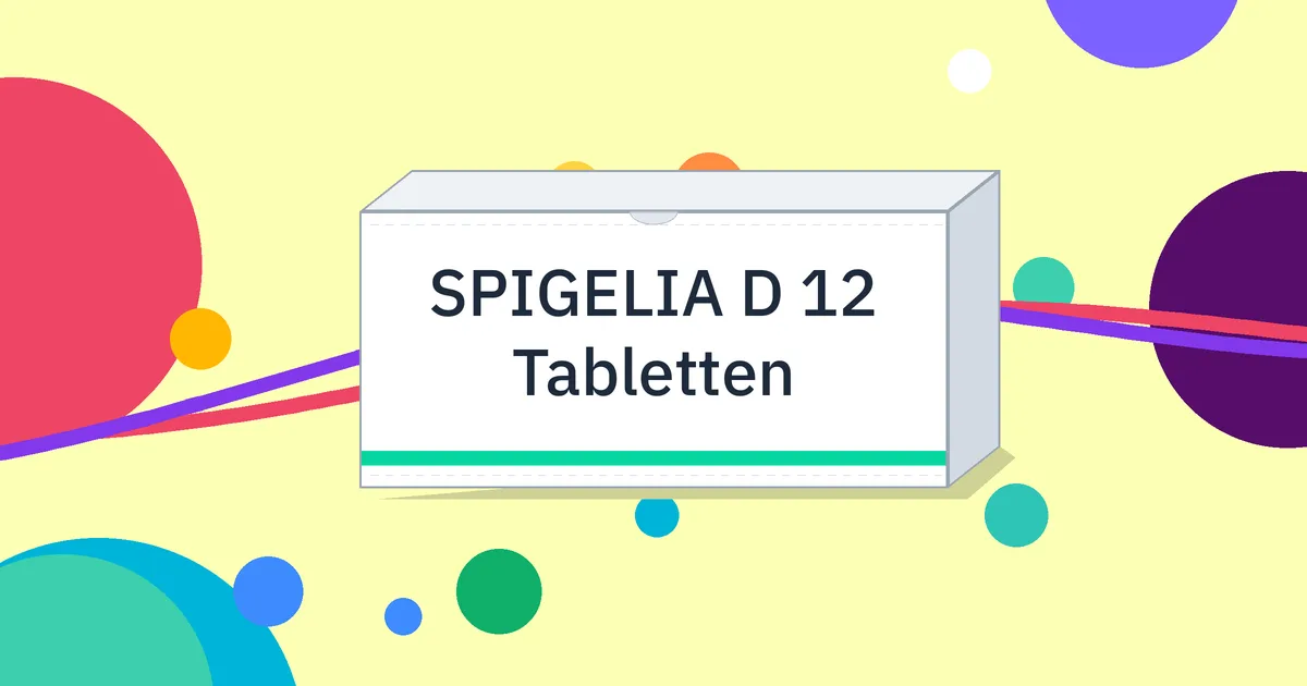 Symbolbild: Packung mit der Aufschrift SPIGELIA D 12 Tabletten (PZN 02636110) – Verfügbarkeit und Bezug in Apotheken in Frankfurt am Main