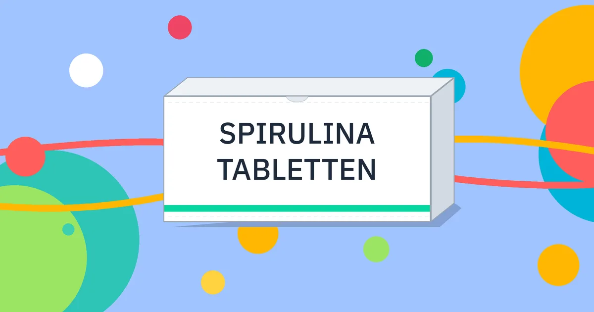 Symbolbild: Packung mit der Aufschrift SPIRULINA TABLETTEN (PZN 04313776) – Verfügbarkeit und Bezug in Apotheken in Frankfurt am Main