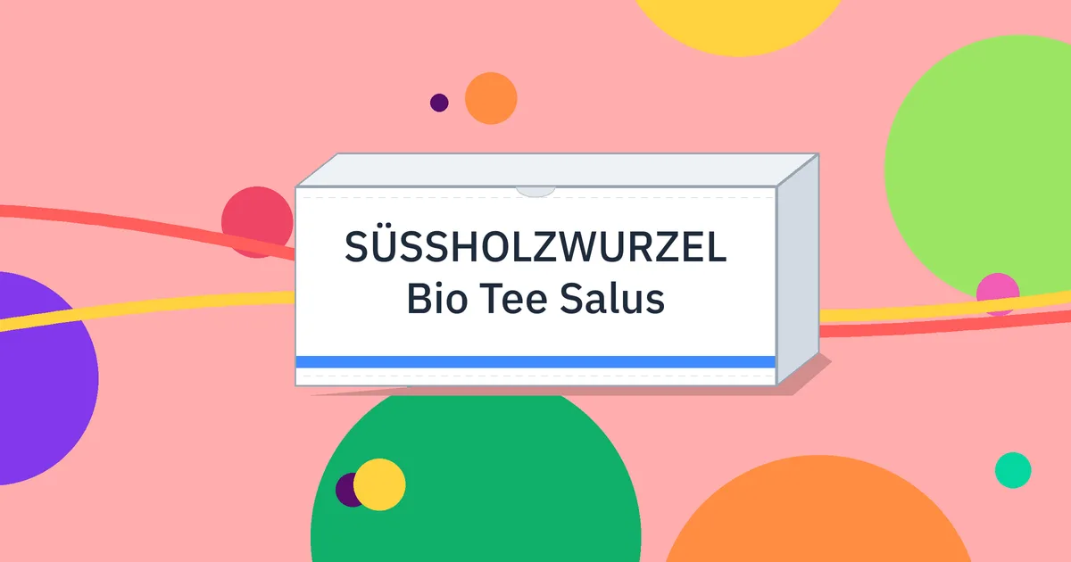 Symbolbild: Packung mit der Aufschrift SÜSSHOLZWURZEL Bio Tee Salus (PZN 18215089) – Verfügbarkeit und Bezug in Apotheken in Frankfurt am Main