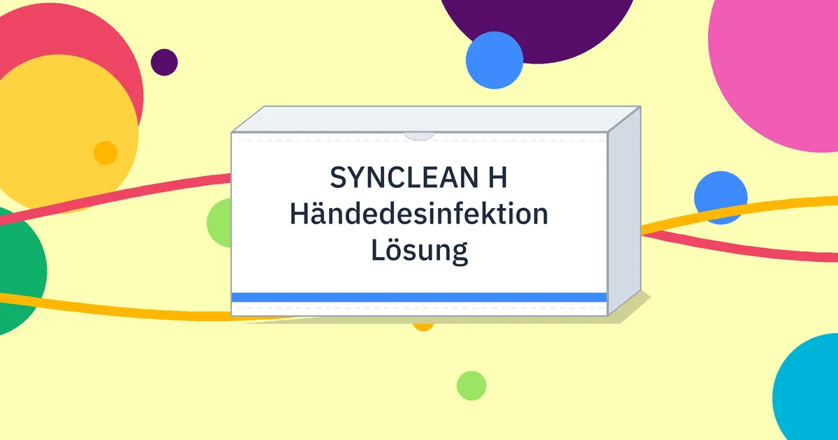Symbolbild: Packung mit der Aufschrift SYNCLEAN H Händedesinfektion Lösung (PZN 16758609) – Verfügbarkeit und Bezug in Apotheken in Frankfurt am Main