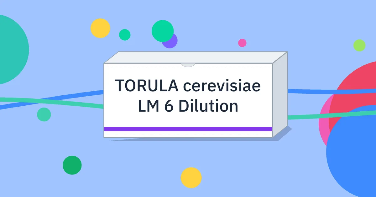 Symbolbild: Packung mit der Aufschrift TORULA cerevisiae LM 6 Dilution (PZN 13225663) – Verfügbarkeit und Bezug in Apotheken in Frankfurt am Main