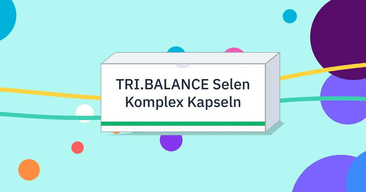 Symbolbild: Packung mit der Aufschrift TRI.BALANCE Selen Komplex Kapseln (PZN 11871749) – Verfügbarkeit und Bezug in Apotheken in Frankfurt am Main