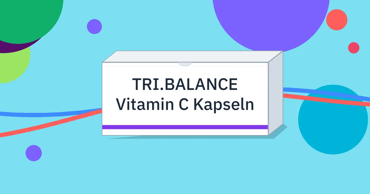 Symbolbild: Packung mit der Aufschrift TRI.BALANCE Vitamin C Kapseln (PZN 11871790) – Verfügbarkeit und Bezug in Apotheken in Frankfurt am Main