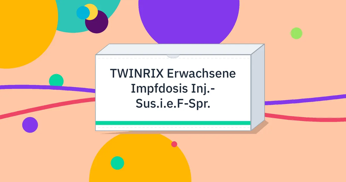 Symbolbild: Packung mit der Aufschrift TWINRIX Erwachsene Impfdosis Inj.-Sus.i.e.F-Spr. (PZN 00102999) – Verfügbarkeit und Bezug in Apotheken in Frankfurt am Main