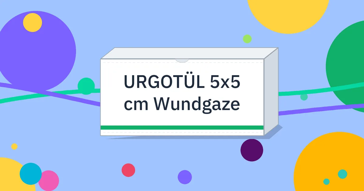 Symbolbild: Packung mit der Aufschrift URGOTÜL 5x5 cm Wundgaze (PZN 18373730) – Verfügbarkeit und Bezug in Apotheken in Frankfurt am Main