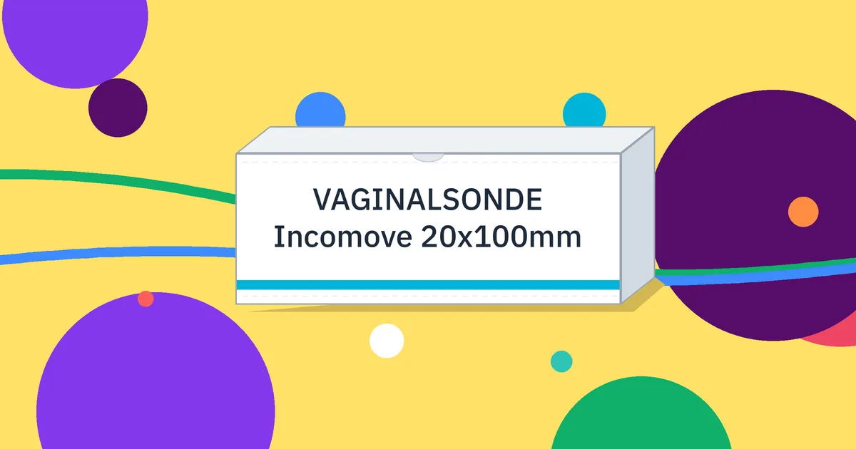 Symbolbild: Packung mit der Aufschrift VAGINALSONDE Incomove 20x100mm (PZN 04982371) – Verfügbarkeit und Bezug in Apotheken in Frankfurt am Main