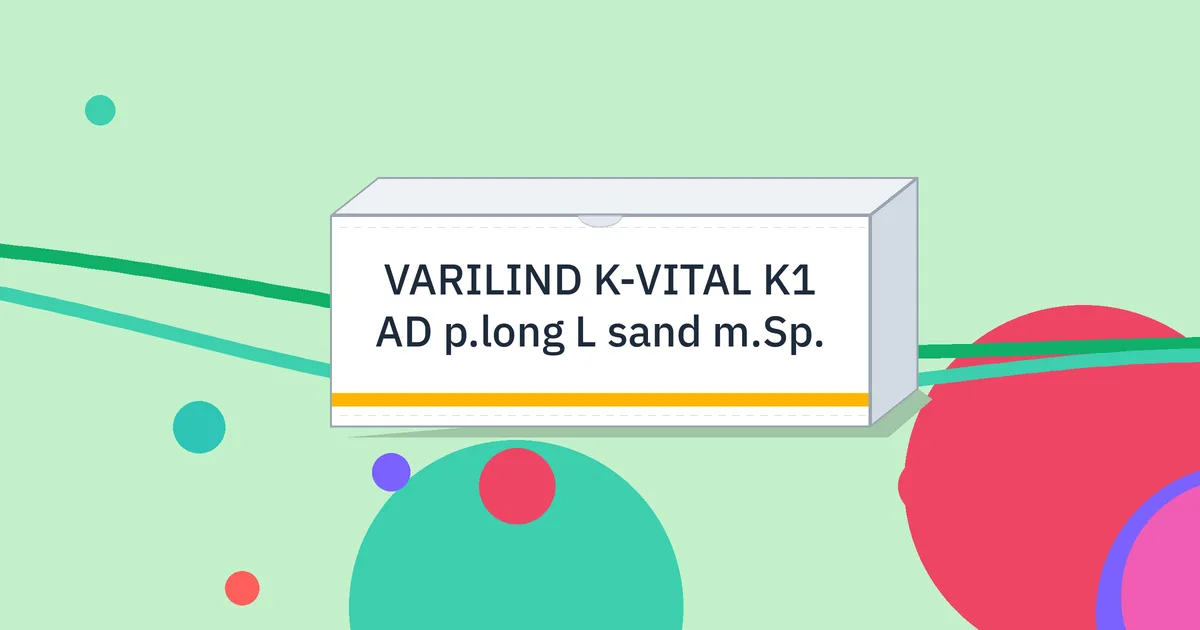 Symbolbild: Packung mit der Aufschrift VARILIND K-VITAL K1 AD p.long L sand m.Sp. (PZN 20565974) – Verfügbarkeit und Bezug in Apotheken in Frankfurt am Main