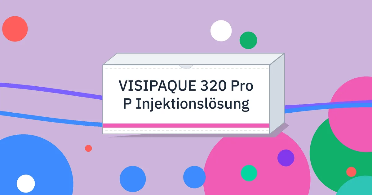 Symbolbild: Packung mit der Aufschrift VISIPAQUE 320 Pro P Injektionslösung (PZN 00476837) – Verfügbarkeit und Bezug in Apotheken in Frankfurt am Main