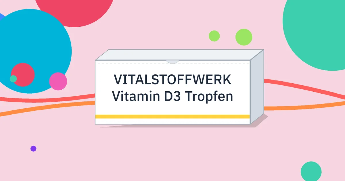 Symbolbild: Packung mit der Aufschrift VITALSTOFFWERK Vitamin D3 Tropfen (PZN 18131122) – Verfügbarkeit und Bezug in Apotheken in Frankfurt am Main