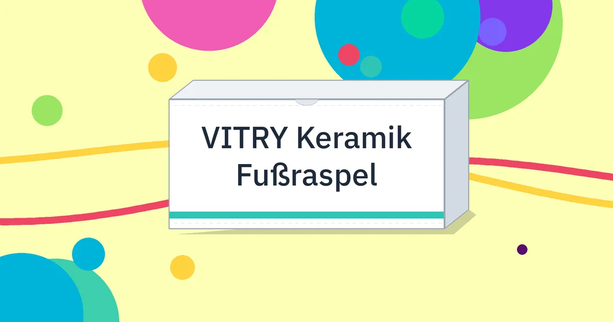 Symbolbild: Packung mit der Aufschrift VITRY Keramik Fußraspel (PZN 15197451) – Verfügbarkeit und Bezug in Apotheken in Frankfurt am Main