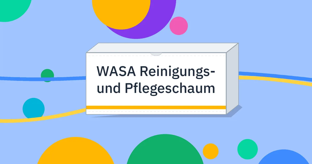 Symbolbild: Packung mit der Aufschrift WASA Reinigungs- und Pflegeschaum (PZN 00200319) – Verfügbarkeit und Bezug in Apotheken in Frankfurt am Main
