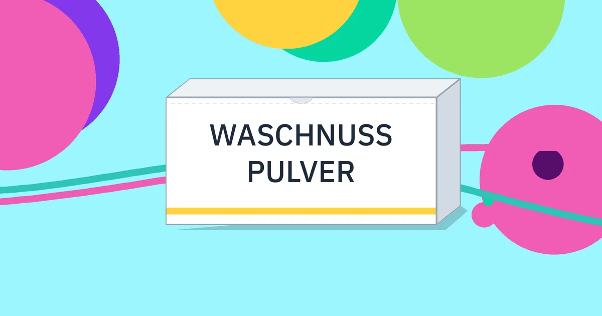 Symbolbild: Packung mit der Aufschrift WASCHNUSS PULVER (PZN 17951745) – Verfügbarkeit und Bezug in Apotheken in Frankfurt am Main