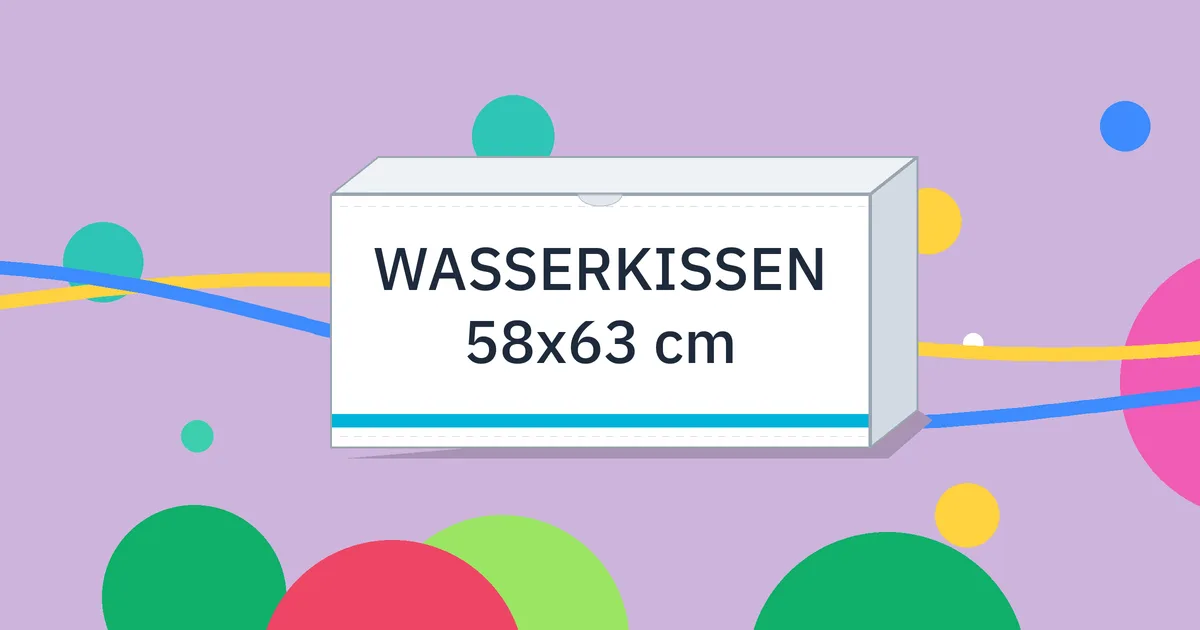 Symbolbild: Packung mit der Aufschrift WASSERKISSEN 58x63 cm (PZN 01740532) – Verfügbarkeit und Bezug in Apotheken in Frankfurt am Main