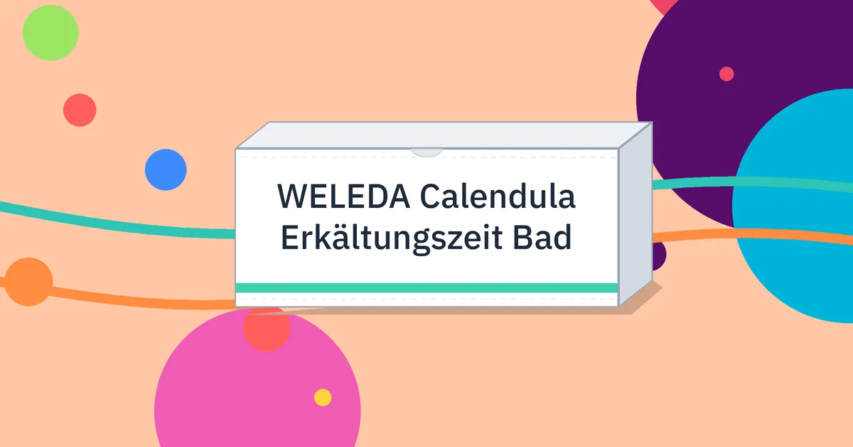 Symbolbild: Packung mit der Aufschrift WELEDA Calendula Erkältungszeit Bad (PZN 19728307) – Verfügbarkeit und Bezug in Apotheken in Frankfurt am Main