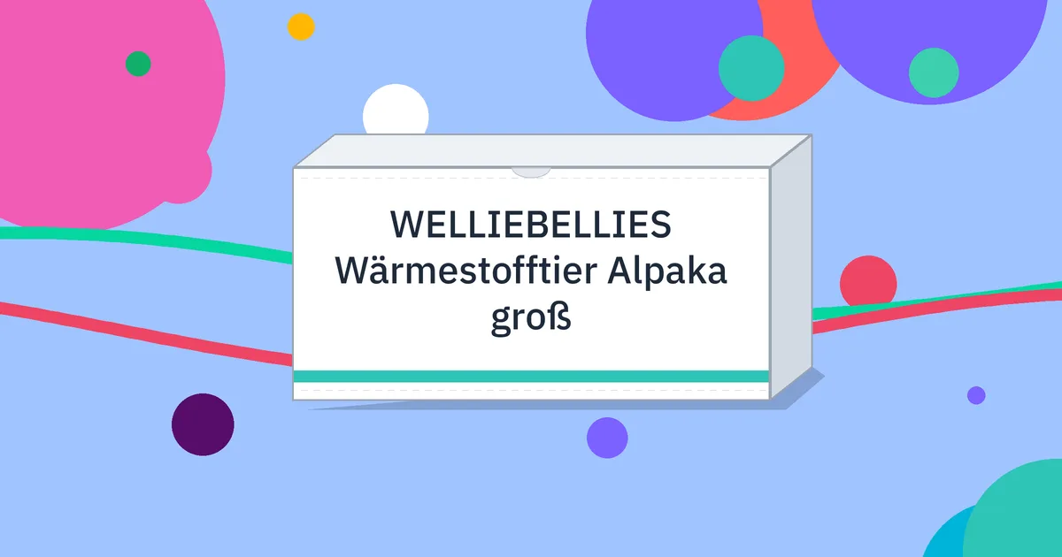 Symbolbild: Packung mit der Aufschrift WELLIEBELLIES Wärmestofftier Alpaka groß (PZN 14269527) – Verfügbarkeit und Bezug in Apotheken in Frankfurt am Main
