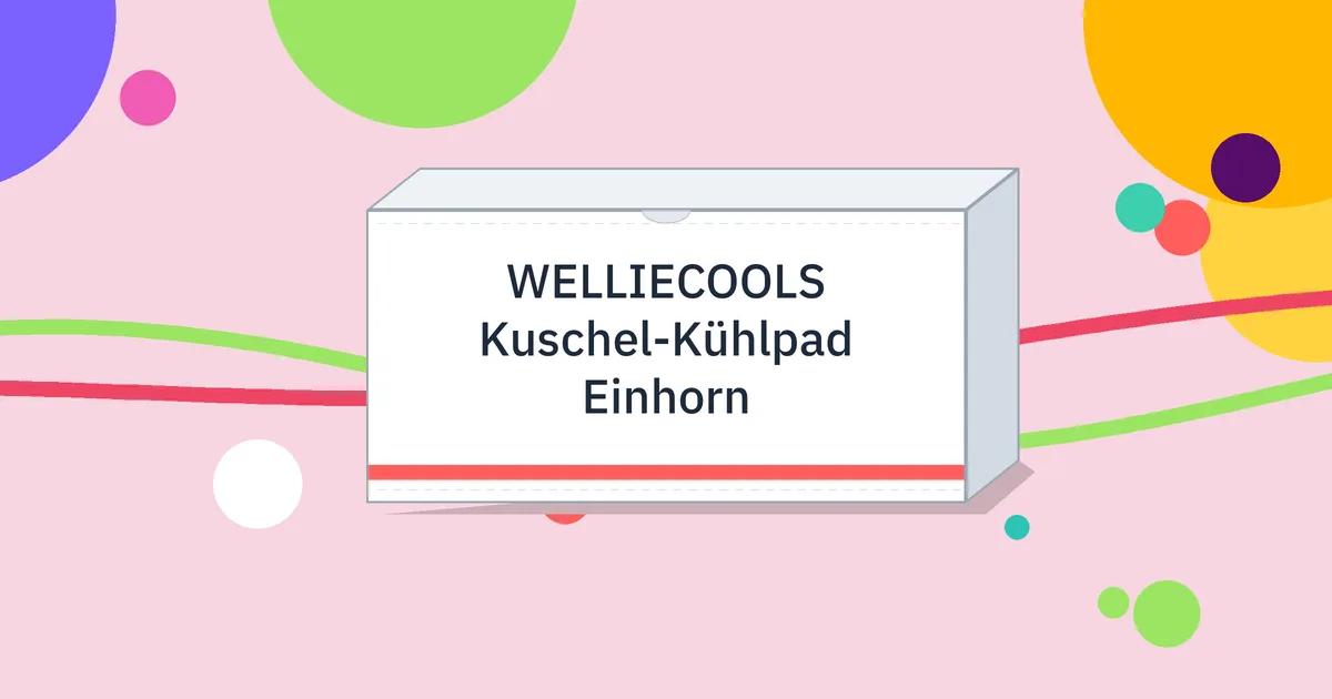 Symbolbild: Packung mit der Aufschrift WELLIECOOLS Kuschel-Kühlpad Einhorn (PZN 17400382) – Verfügbarkeit und Bezug in Apotheken in Frankfurt am Main