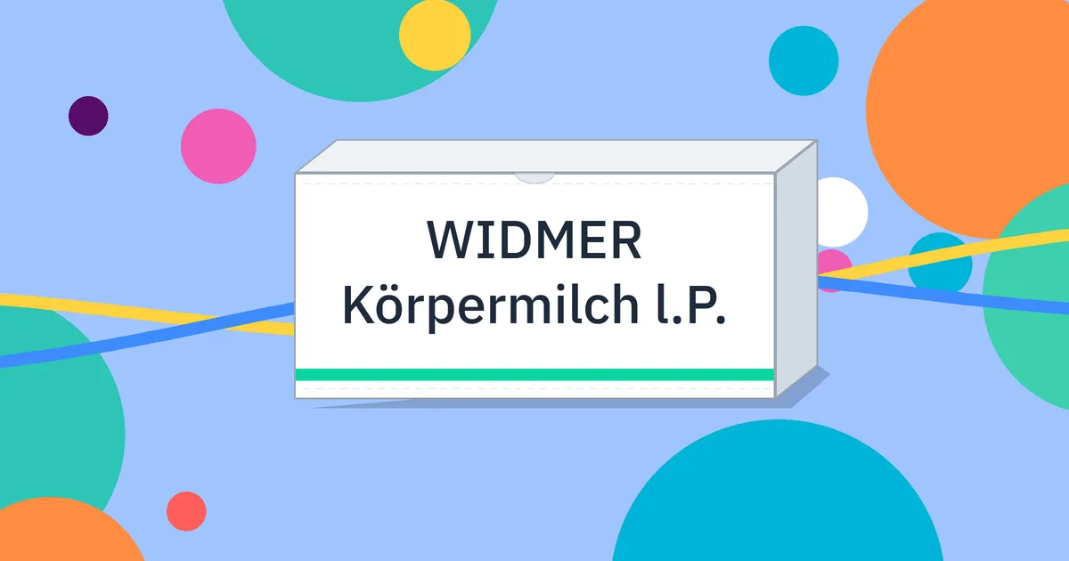 Symbolbild: Packung mit der Aufschrift WIDMER Körpermilch l.P. (PZN 09921747) – Verfügbarkeit und Bezug in Apotheken in Frankfurt am Main