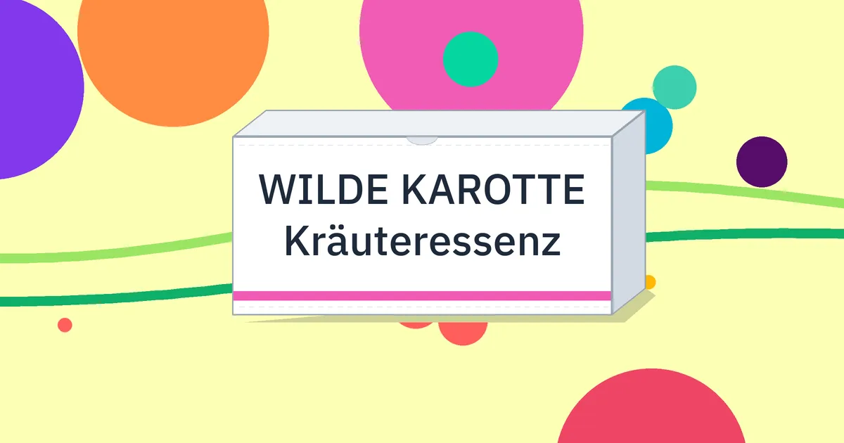 Symbolbild: Packung mit der Aufschrift WILDE KAROTTE Kräuteressenz (PZN 13820070) – Verfügbarkeit und Bezug in Apotheken in Frankfurt am Main