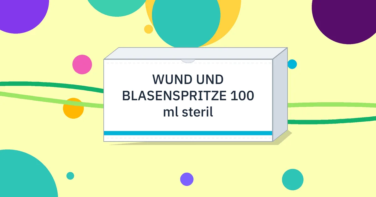 Symbolbild: Packung mit der Aufschrift WUND UND BLASENSPRITZE 100 ml steril (PZN 08528367) – Verfügbarkeit und Bezug in Apotheken in Frankfurt am Main