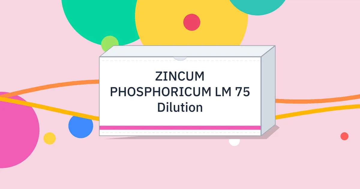 Symbolbild: Packung mit der Aufschrift ZINCUM PHOSPHORICUM LM 75 Dilution (PZN 13297881) – Verfügbarkeit und Bezug in Apotheken in Frankfurt am Main