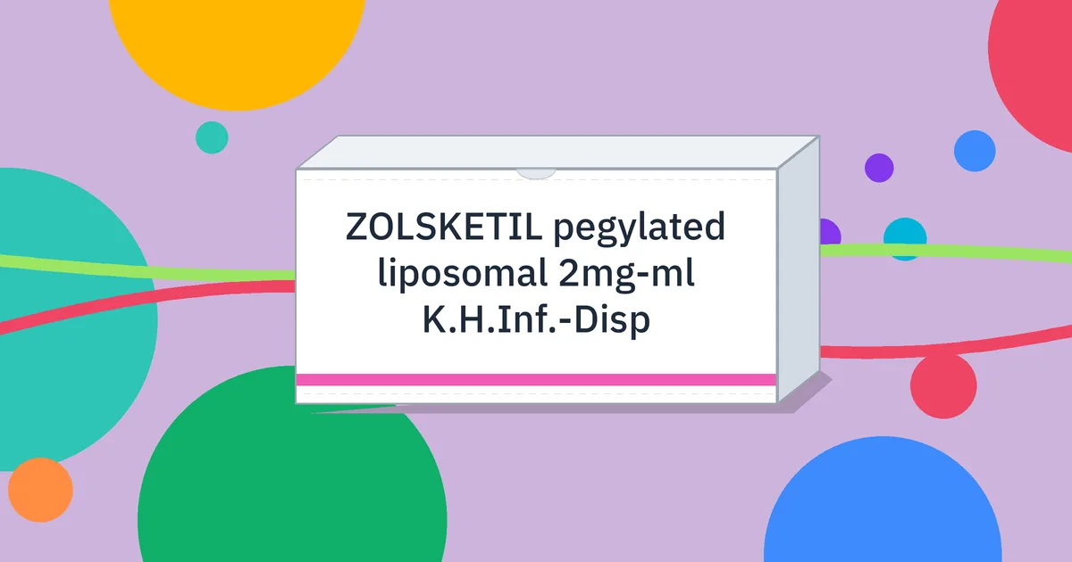 Symbolbild: Packung mit der Aufschrift ZOLSKETIL pegylated liposomal 2mg-ml K.H.Inf.-Disp (PZN 18109631) – Verfügbarkeit und Bezug in Apotheken in Frankfurt am Main