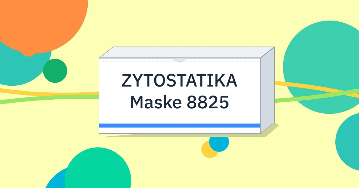 Symbolbild: Packung mit der Aufschrift ZYTOSTATIKA Maske 8825 (PZN 03888204) – Verfügbarkeit und Bezug in Apotheken in Frankfurt am Main